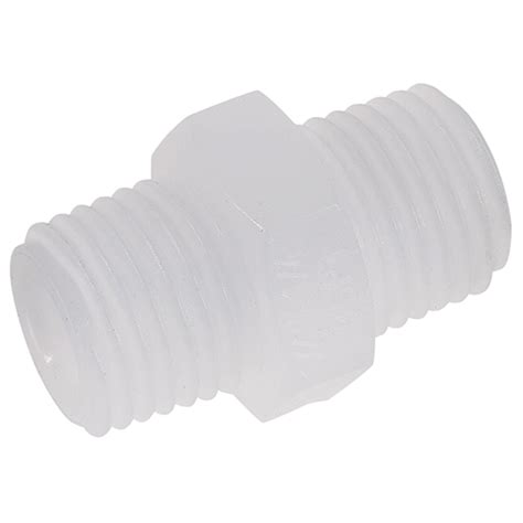 BSPT Equal Nipple PVDF Fittings Hoses Direct