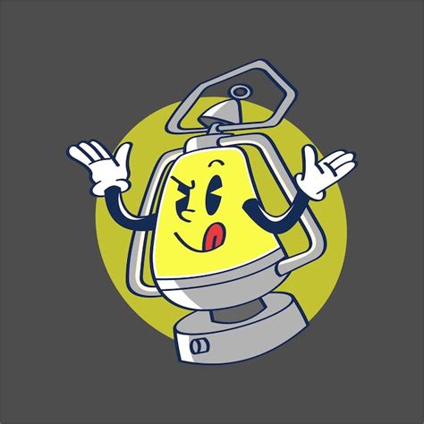 Premium Vector Latern Cartoon Character Cute Face With Cute Pose
