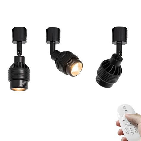 KAYYELAMP Set Three Dimmable Remote Control Track Spot Light Adjusted Rotated Angle J Type Track