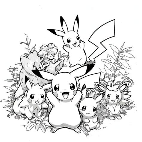 99 Tranh Tô Màu Pikachu Siêu Cute Cho Bé