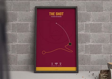 Cavs Kyrie Irving The Shot Framed Print Etsy