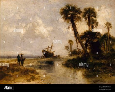 Fort George Island Florida Date 1878 Oil On Canvas Museum