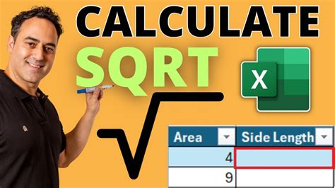 How To Calculate A Square Root In Microsoft Excel Youtube