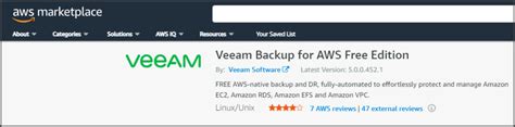 Veeam Backup For AWS FREE Backup Of 10 Instances ESX Virtualization
