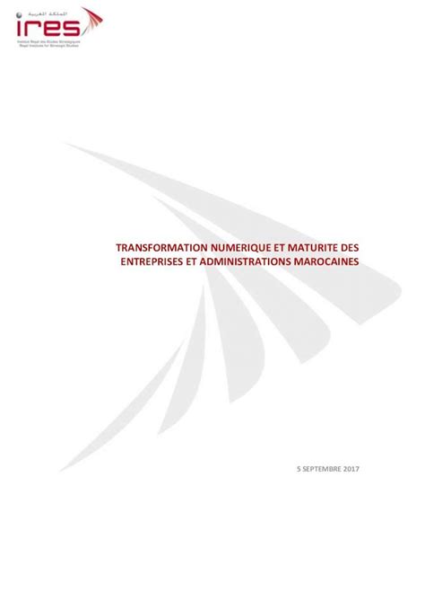 PDF RAPPORT TRANSFORMATION NUMRIQUE Maroc DOKUMEN TIPS