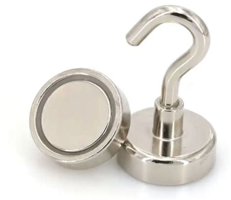UCHWYT MAGNETYCZNY MOCNY MAGNES NEODYMOWY Z HACZYKIEM Ø25 mm 15kg z