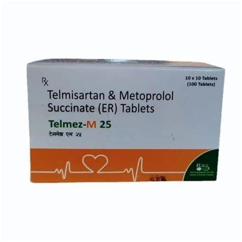 Telmisartan Metoprolol Succinate Er Tablets 25 Mg At Rs 105 00 Stripe In Ahmedabad