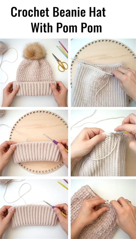 Cozy Crochet Beanie Hat With Pom Pom To Brighten Cold Days Yarn Nest