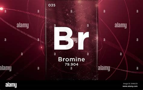 Bromine Br Symbol Chemical Element Of The Periodic Table 3d