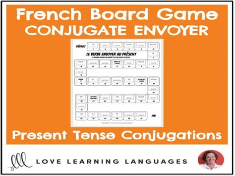 Conjugate Envoyer Present Tense French Conjugation Board Game