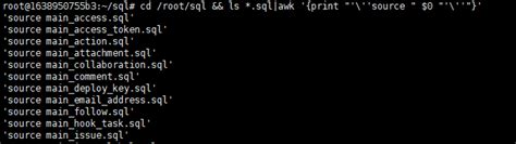 Bash环境下mysql批量执行多个文件里的sql语句sql Bash Csdn博客