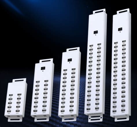 Industrial Grade USB Hub With DIN Rail Mount For Smartphone Refurbish Repair Specializing In