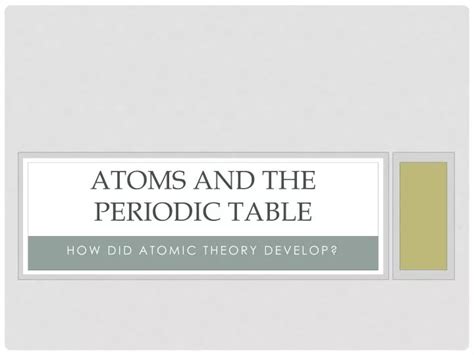 PPT Atoms And The Periodic Table PowerPoint Presentation Free Download ID 2883864