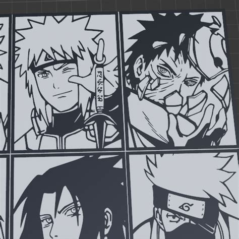 👾 Naruto Stencil Pack・ 3d File For ・cults