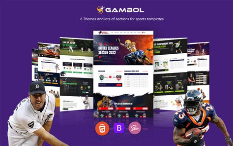 Gambol Modello Di Sito Web HTML5 Sportivo Multiuso