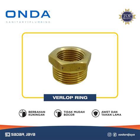 Jual ONDA Verlop Ring Drat Metal Brass X Over Shock Drat Keran Shopee Indonesia