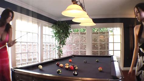 Horny Girls Do It On The Pool Table With A Dildo Sex Toy Porn Feat