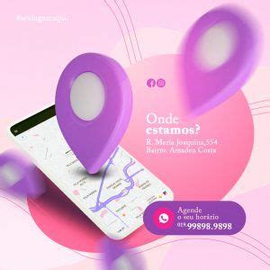 Baixar Social Media Onde Estamos Manicure PSD Editável Artes Gráficas para seu projeto