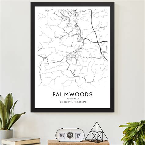Custom Palmwoods Australia Map Poster Mapmory