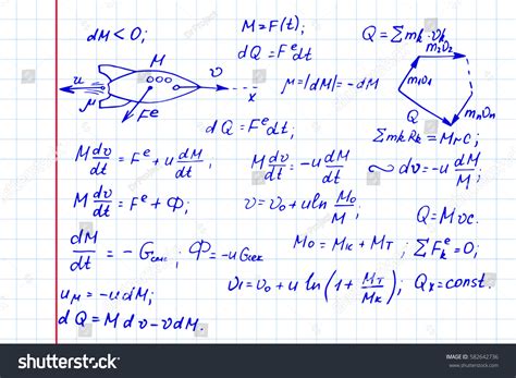 Calculation Trajectory Missile Physical Equations Formulas Vector Có