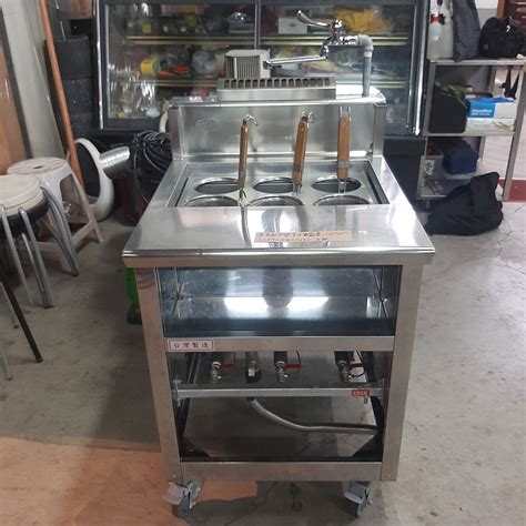 達慶餐飲設備八里中古展示倉庫二手商品營業用噴流式六切六孔煮麵機瓦斯型6口煮麵爐煮麵台切麵台煮麵機附輪 Yahoo奇摩拍賣