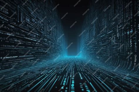 Binary Code Background Digital Abstract Technology Background Premium
