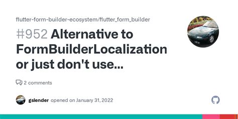 Alternative To Formbuilderlocalizations Or Just Dont Use