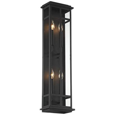 Metrix 30 High Black 4 Light Rectangular Outdoor Wall Light 806a2 Lamps Plus Outdoor
