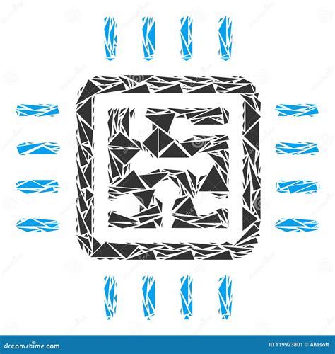 Cpu Circuit Mosaic Of Triangles Stock Vector Illustration Of Object Electronic 119923801