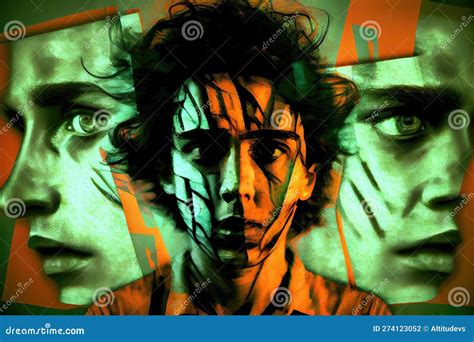 Distorted Reality Of Person With Schizophrenia Showing Their Internal