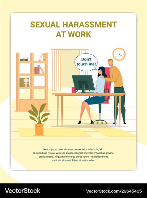 Sexual Harassment At Work Poster Vector Template Stock Vector My Xxx Hot Girl