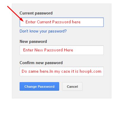 How To Change Gmail Password Change Gmail Account Password HowPk