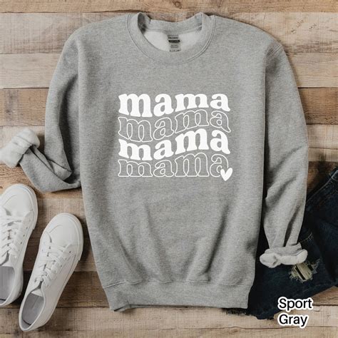 Mama Crewneck Sweatshirt Mothers Day T Mama Sweater New Mom T