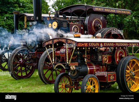 Traditional Steam Engines On Display At The Annual High Hurstwood