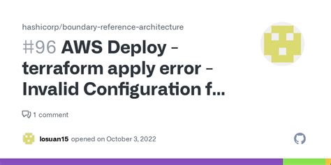 Aws Deploy Terraform Apply Error Invalid Configuration For Read