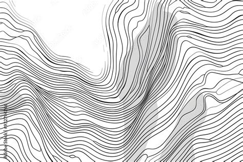 Topographic Line Patterns A Topography Map Background With Contour