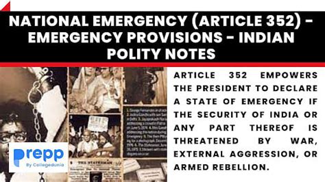 National Emergency Article 352 Emergency Provisions Indian Polity