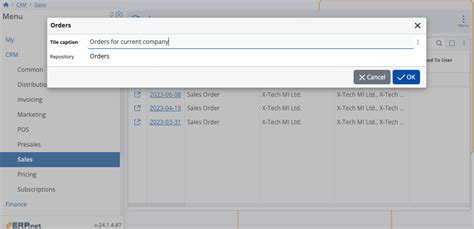 How To Filter By Me Current And Empty ERP Net Web Client