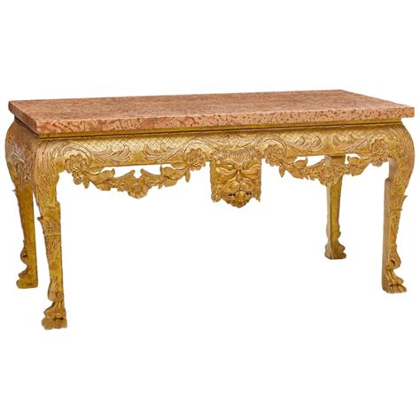 Carved Giltwood George III Styled Eagle Console Table At StDibs