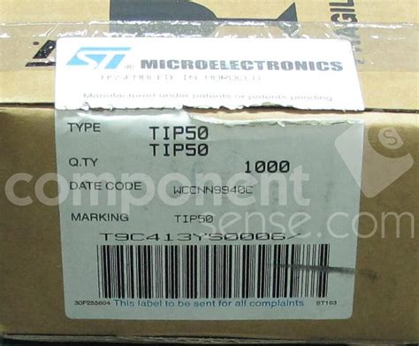 Tip50 Stmicroelectronics Datasheet Pdf And Technical Specs