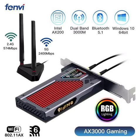 Fenvi Wifi 6e Intel Ax210 Pcie Wireless Adapter Bl Vicedeal