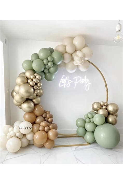 Onay Store 100 Adet Küf Yeşili Krom Gold Karamel Ve Deniz Kumu Balon