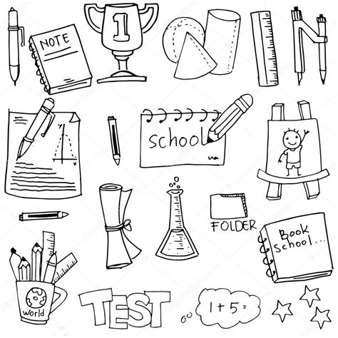 School Hand Draw Doodles Design Stock Vector By ©wongsalam77 117266518