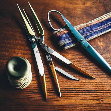 Premium Photo Scissors And Thread