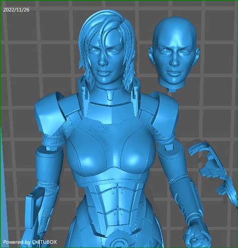 Female Shepard Mass Effect Stl File For 3d Print