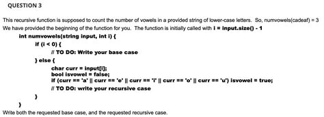Solved This Recursive Function Is Supposed To Count The Chegg