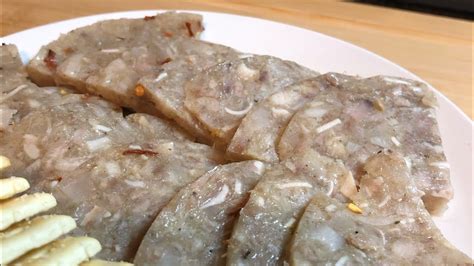 Home Made Souse Meat Hog Head Cheese Youtube