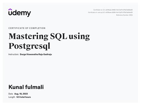 Sql Postgresql Datamanagement Continuouslearning Kunal Fulmali