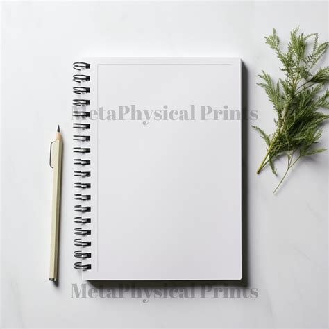 Spiral Bound Notebook Mockup Bundle Blank Canvas Notepad Cover Template Boho Theme Journal