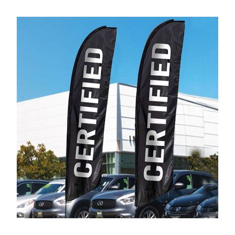 Certified Black And White Swooper Flags